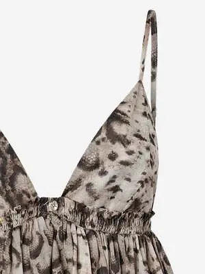 Pinko Cotton Dress With Animal Print