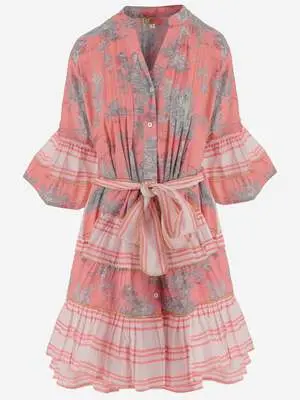 PEP'S CANNES Floral Print Cotton Dress