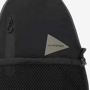 AND WANDER Cotton Blend Backpack With Mesh Pocket - Black