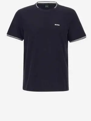 Hugo Boss Stretch Cotton T Shirt With Logo