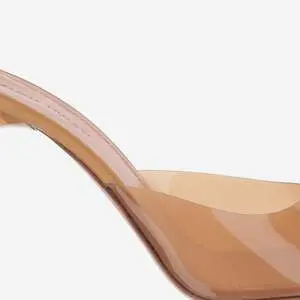 Amina Muaddi Alexa Glass Sandals - Beige