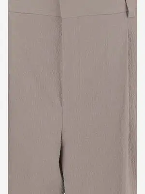 Hugo Boss Stretch Cotton Shorts With Pleats - Beige