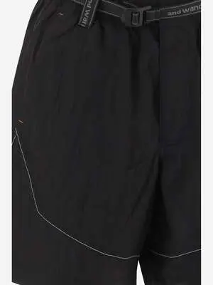AND WANDER Nylon Technical Shorts With Belt