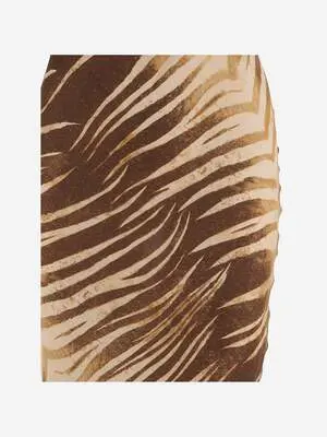 Just Cavalli Viscose Dress With Tropical Print