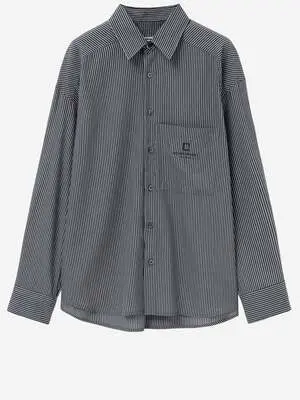WOOYOUNGMI Cotton Blend Shirt With Striped Pattern