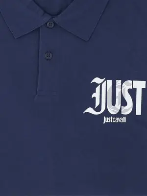Just Cavalli Cotton Polo Shirt With Logo