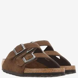BIRKENSTOCK Arizona Suede Sandals - Brown