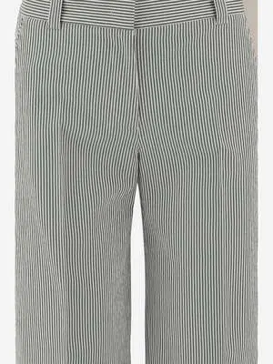 QL2 DONNA Striped Stretch Cotton Blend Pants