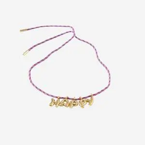 SORBET ISLAND Bubble Letter" Necklace - Red