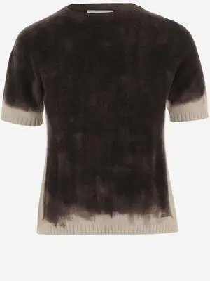 OLIVER LATTUGHI Short Sleeve Cashmere Sweater