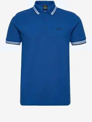 Hugo Boss Cotton Piqué Polo Shirt With Logo - Blue