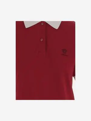 Versace Cotton Polo Shirt With Logo