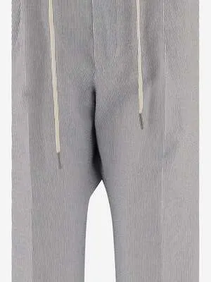 Tagliatore Stretch Cotton Blend Striped Pants
