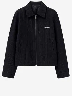 WOOYOUNGMI Stretch Wool Blend Zip-up Jacket
