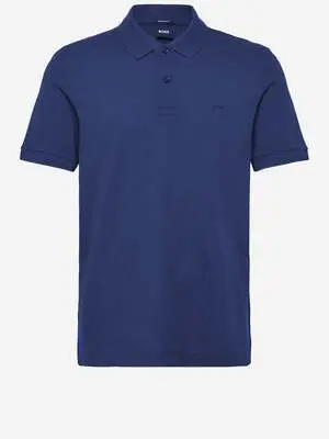 Hugo Boss Cotton Polo Shirt With Logo - Blue