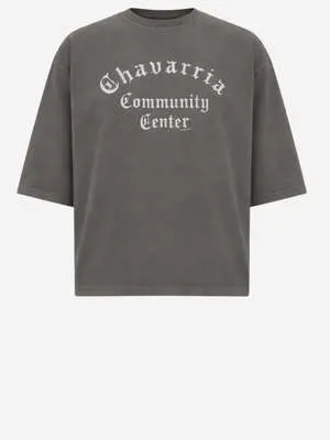 WILLY CHAVARRIA Cotton T Shirt With Logo - Grey