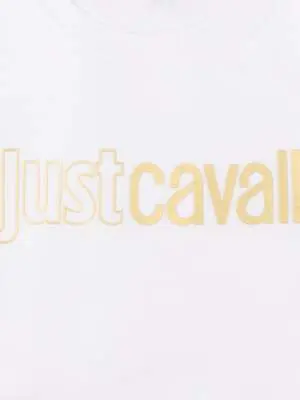 Just Cavalli Cotton T Shirt With Logo - White