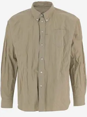 WILLY CHAVARRIA Cotton Blend Shirt With A Crinkled Texture - Cachi
