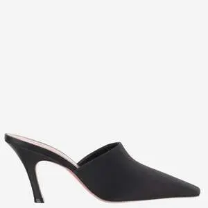 Amina Muaddi Jamie Silk Satin Mules