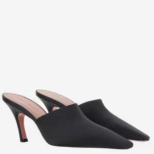 Amina Muaddi Jamie Silk Satin Mules