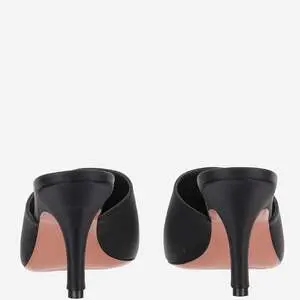 Amina Muaddi Jamie Silk Satin Mules