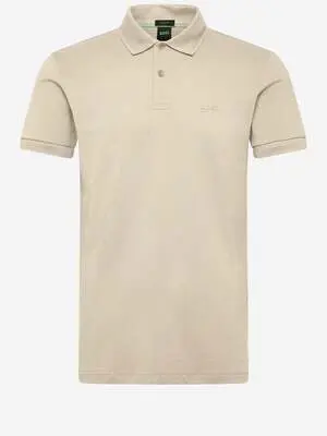 Hugo Boss Cotton Polo Shirt With Logo - Beige