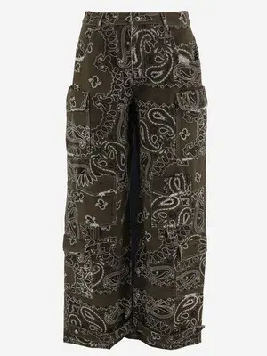 DON'T @ ME Cotton Jeans With Bandana Print