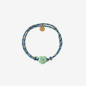SORBET ISLAND Guardian Bracelet With Glass Bead Charm - Red