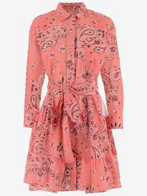 PEP'S CANNES Cotton Dress With Damask Pattern