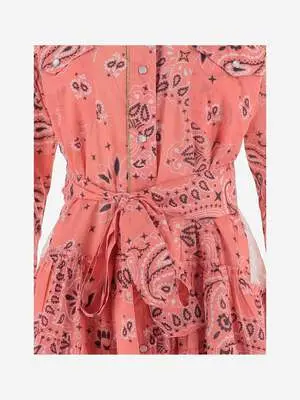 PEP'S CANNES Cotton Dress With Damask Pattern
