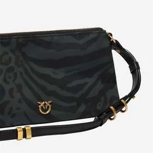 Pinko Animal Print Shoulder Bag - Red