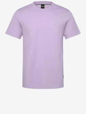 Hugo Boss Cotton T Shirt With Logo - Lilac