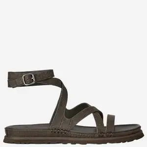 UGG Embossed Animal Print Leather Sandals
