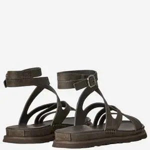 UGG Embossed Animal Print Leather Sandals