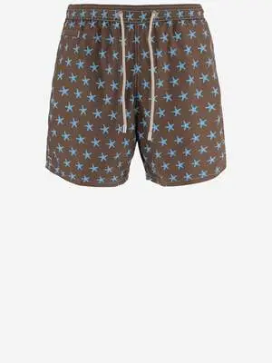 MC2 SAINT BARTH Nylon Swimsuit With Fantasy Pattern - Brown