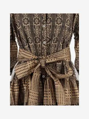PEP'S CANNES Cotton Dress With Geometric Print