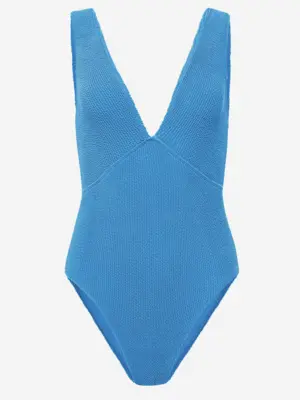 SORBET ISLAND Ariel V-neck One Piece Swimsuit - Light Blue