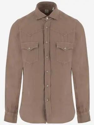 FINAMORE 1925 Linen Shirt - Beige