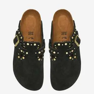 BIRKENSTOCK Boston Suede Rivets - Black