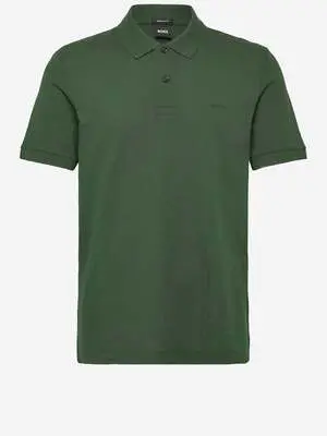 Hugo Boss Cotton Polo Shirt With Logo - Green