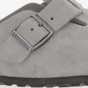 BIRKENSTOCK Boston Suede Clogs - Grigio