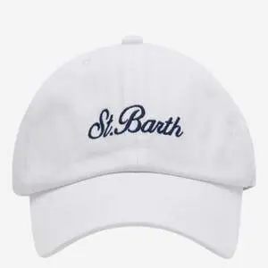 MC2 SAINT BARTH Cotton Baseball Cap With Embroidered Logo - Bianco