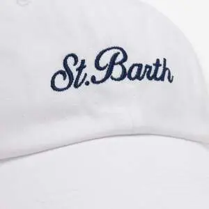 MC2 SAINT BARTH Cotton Baseball Cap With Embroidered Logo - Bianco
