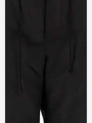 NICCOLO PASQUALETTI Linen Blend Oversized Pants - Black