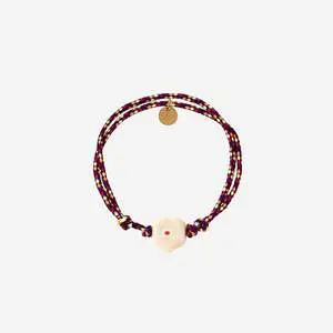SORBET ISLAND Guardian Bracelet With Glass Bead Charm - Red