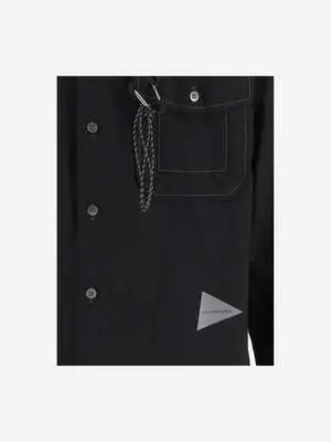 AND WANDER Cotton Blend Shirt With Logo