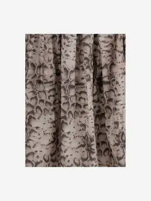 Pinko Cotton Dress With Animal Print And Ruffled Skirt