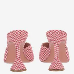 Amina Muaddi Lupita Gingham Mules