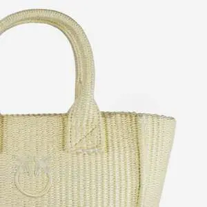 Pinko Raffia Shopping Bag