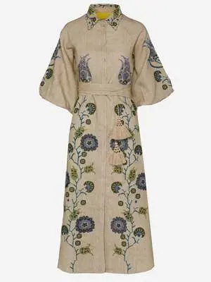 Linen Embroidered Dresses